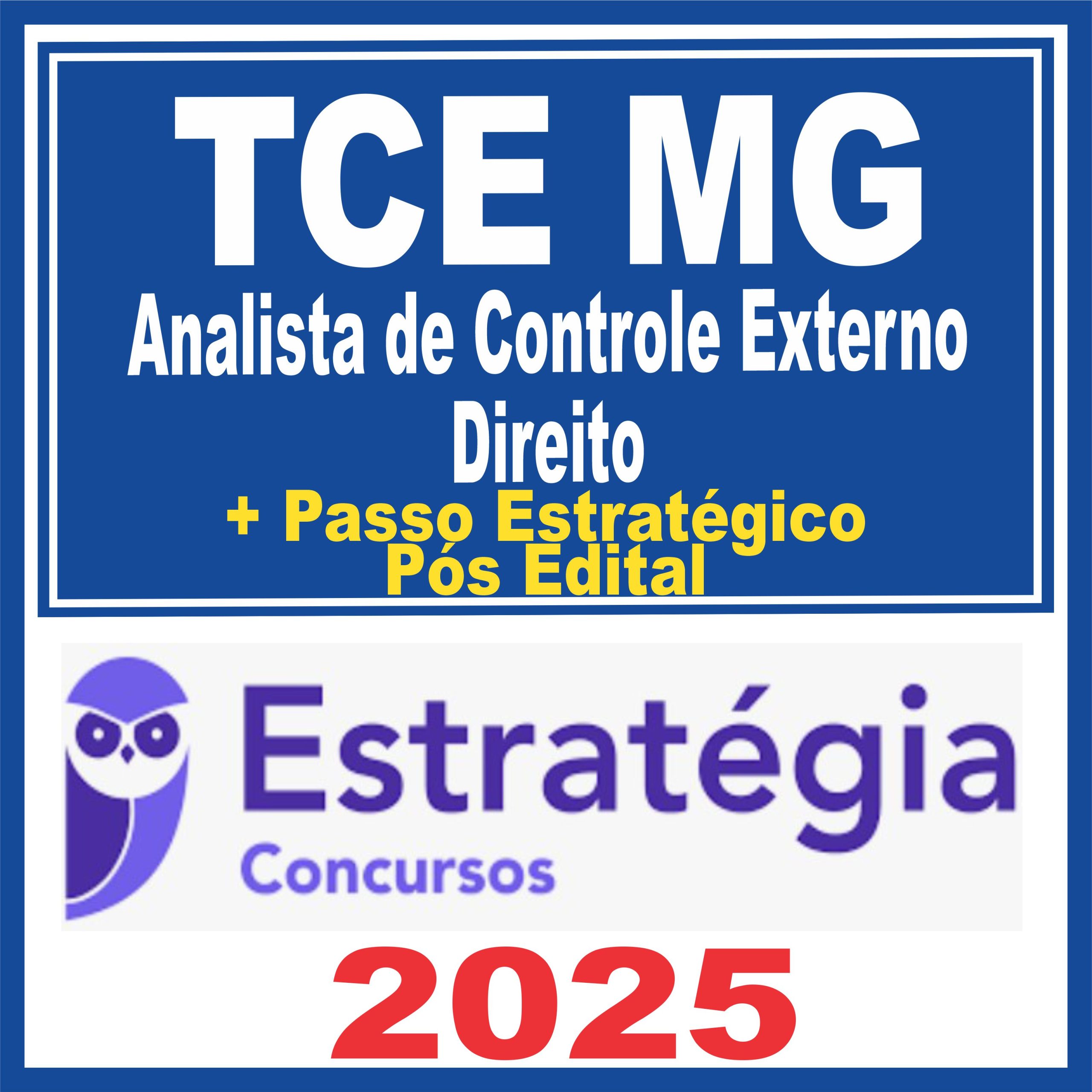 TCE MG (Analista de Controle Externo - Direito + Passo) Pós